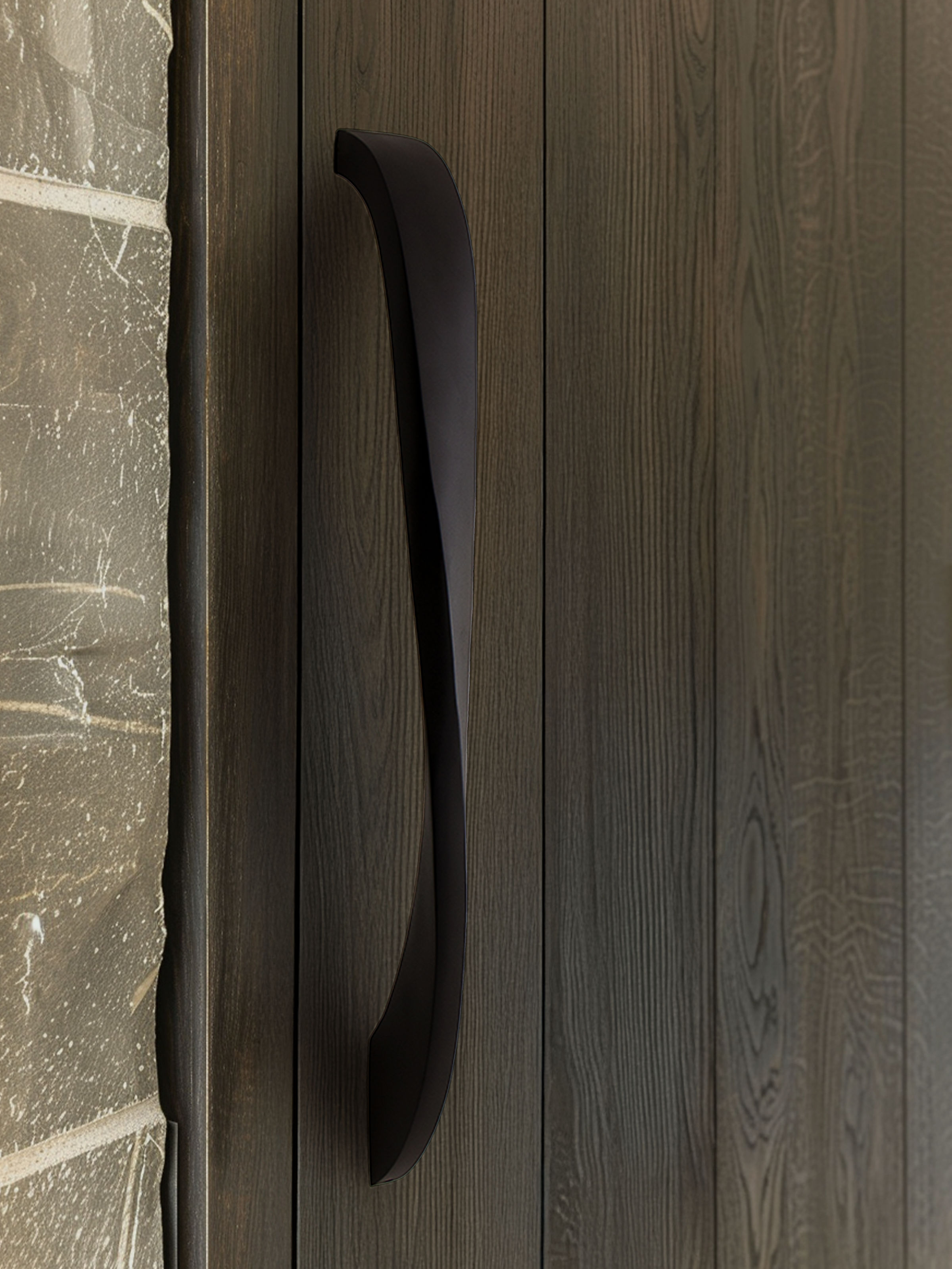 Luxurious Minimal Door Handle - COIL - Glitters Hardware