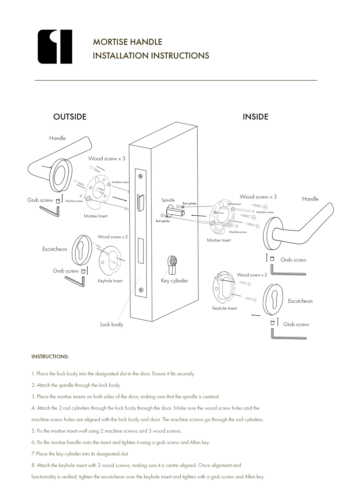 Lever Handle – TAPER - Glitters Hardware